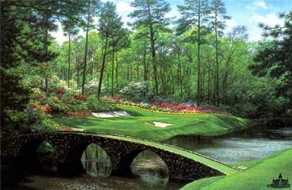 Larry Dyke - The 12th at Augusta - Christ-Centered Art